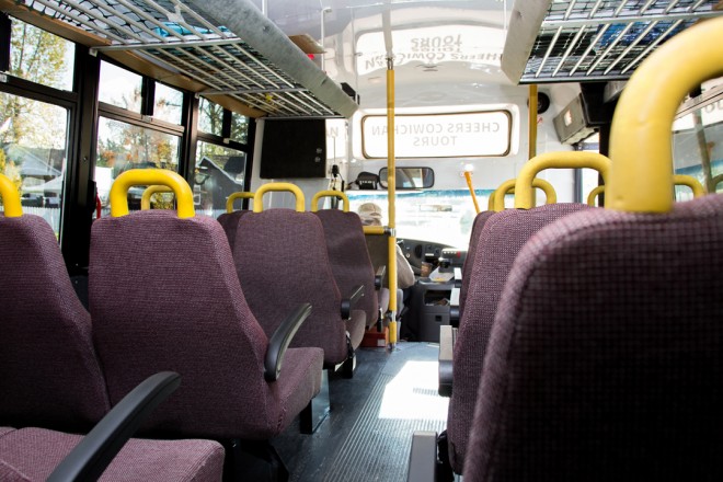 The MyGo Cheers Bus Interior - Cheers Cowichan Tours